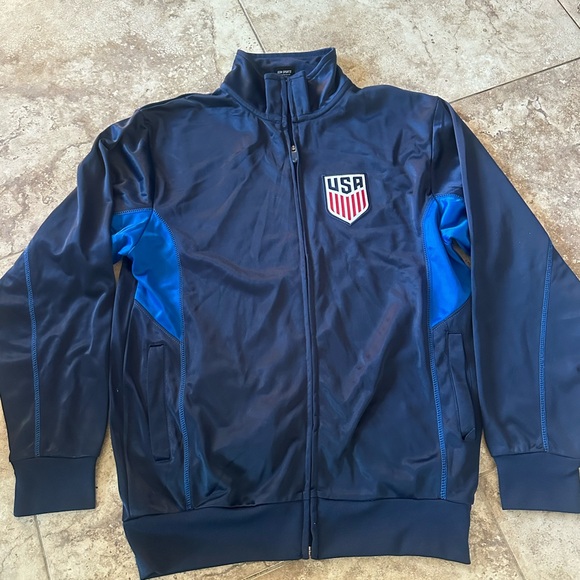Jackets & Coats | Usa Navy Blue Track Jacket Soccer | Poshmark